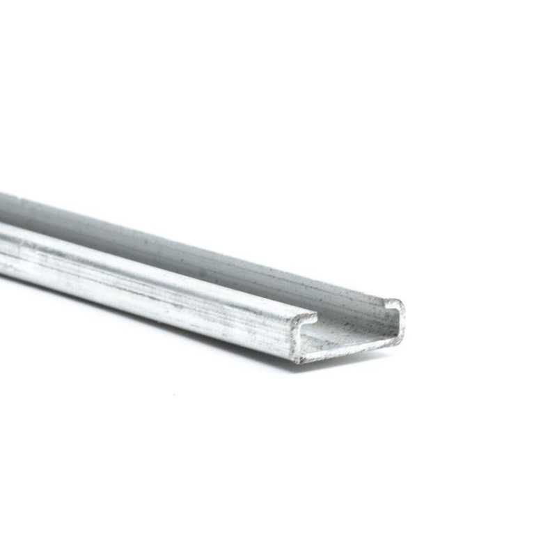 Aluminiums C-skinne 22-15mm til Gummiprofil. 2,5m længder