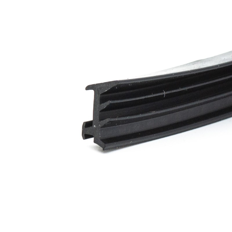 Tætningsliste 3x15mm sort til glaslister/vinduer med notgang.