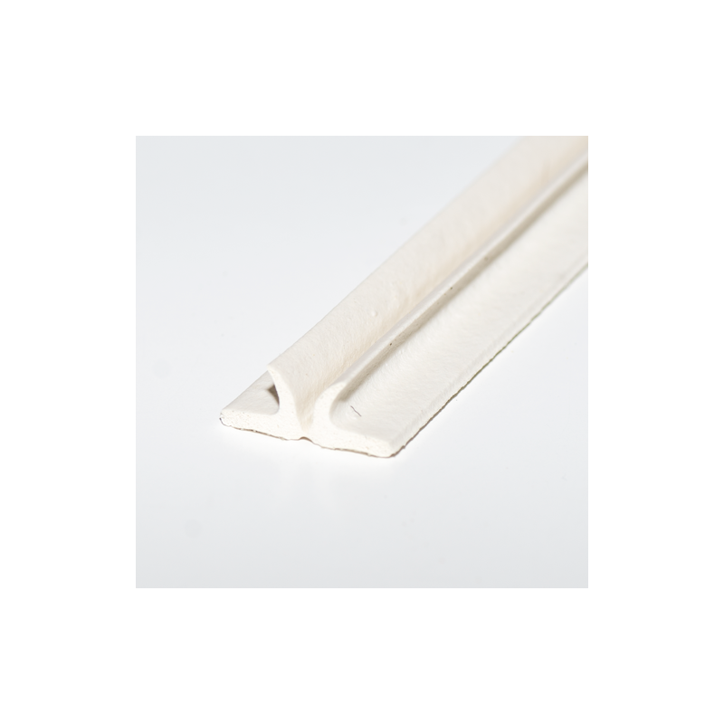 V-profil 7x9mm Hvid. Selvklæbende tape på bagsiden.